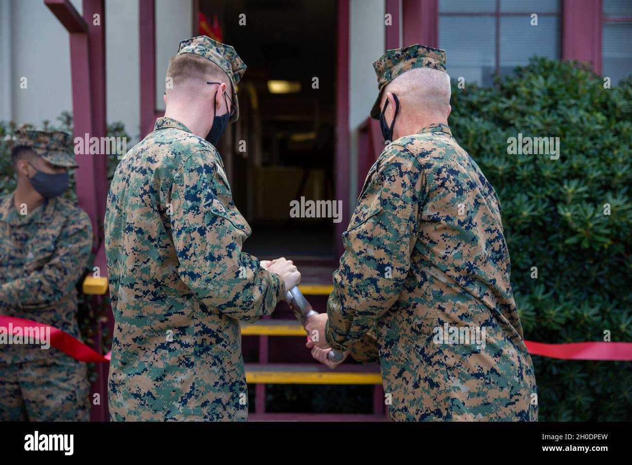 U.S. Marine Brig. Gen. Dan Conley, right, the commanding general of ...