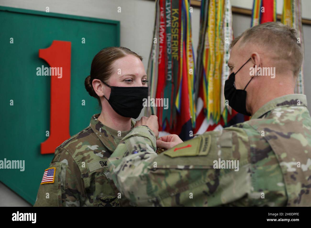 Sgt. 1st Class Morgan M. Smith receives a Meritorious Service Medal ...