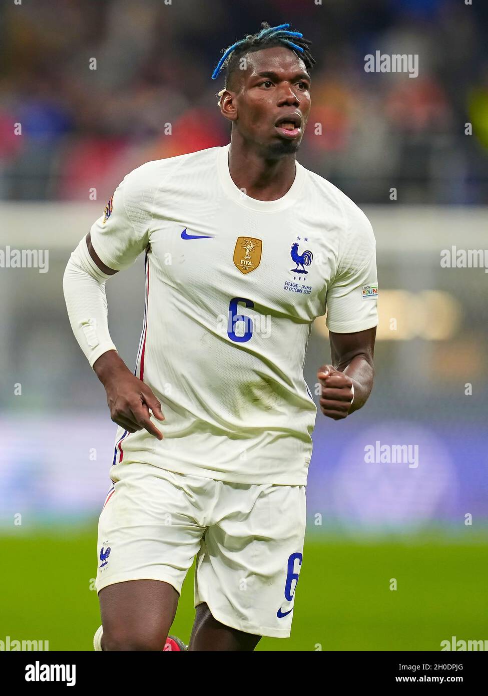 Milan, Italy. October 10, 2021, Paul Pogba of France during the UEFA ...