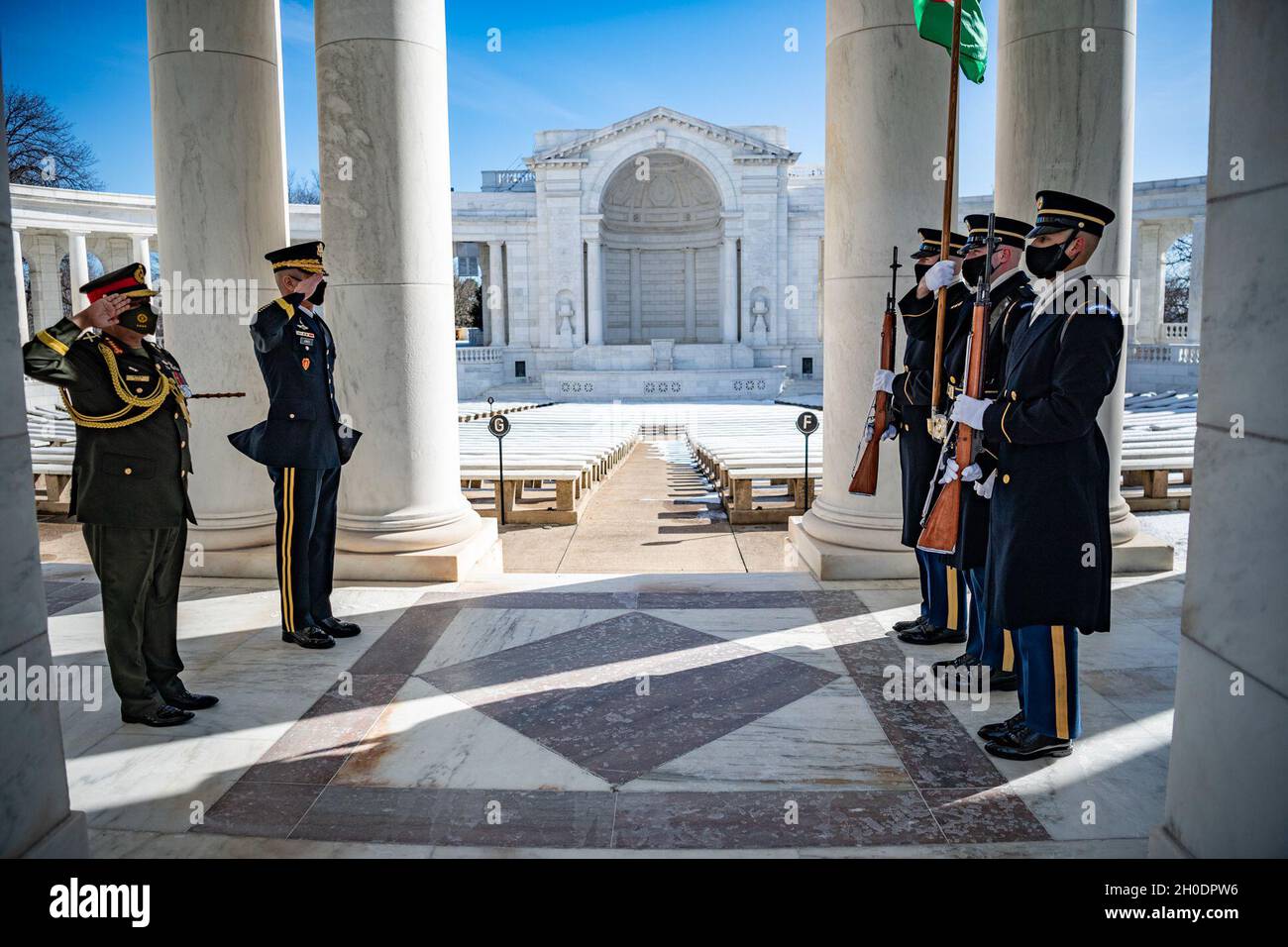 U.S. Army Maj. Gen. Omar Jones IV (second to left), commanding general ...