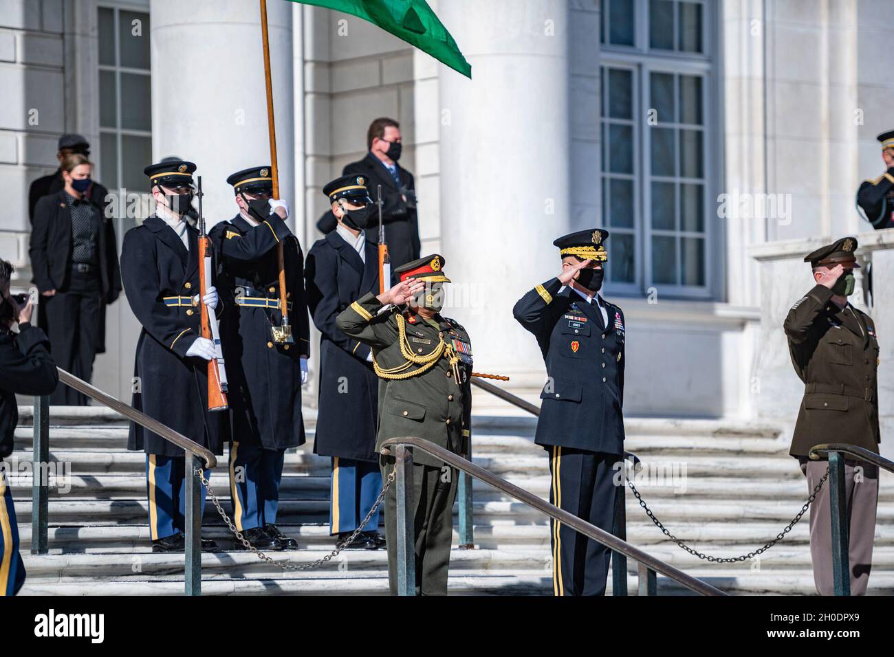 Aziz Ahmed (left front), chief of army staff, Bangladesh Army, and U.S ...