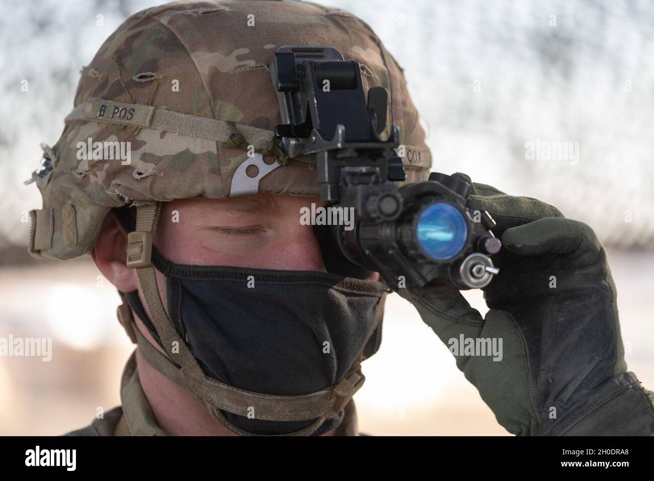 Pfc. Daniel Cox, an Infantryman assigned to Headquarters and ...