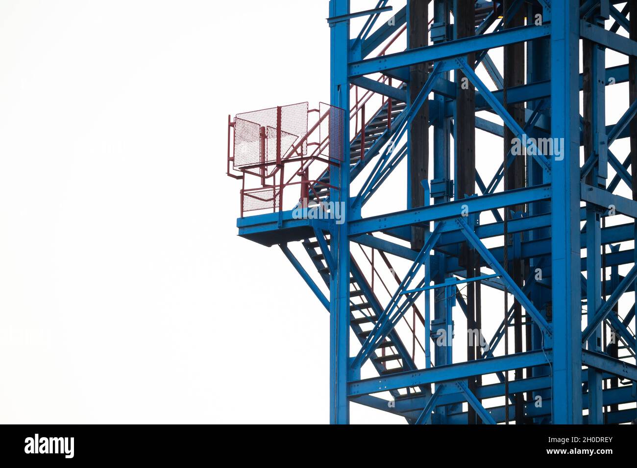 The elevator of the hoist shaft in the black coal mine. Coal mine hoist ...