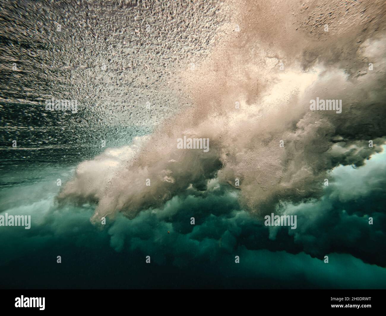 Ocean wave texture, Underwater view Stock Photo - Alamy