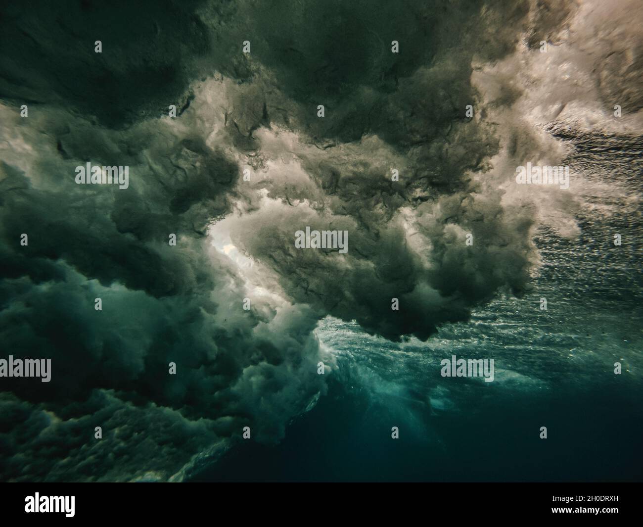 Ocean wave texture, Underwater view Stock Photo - Alamy