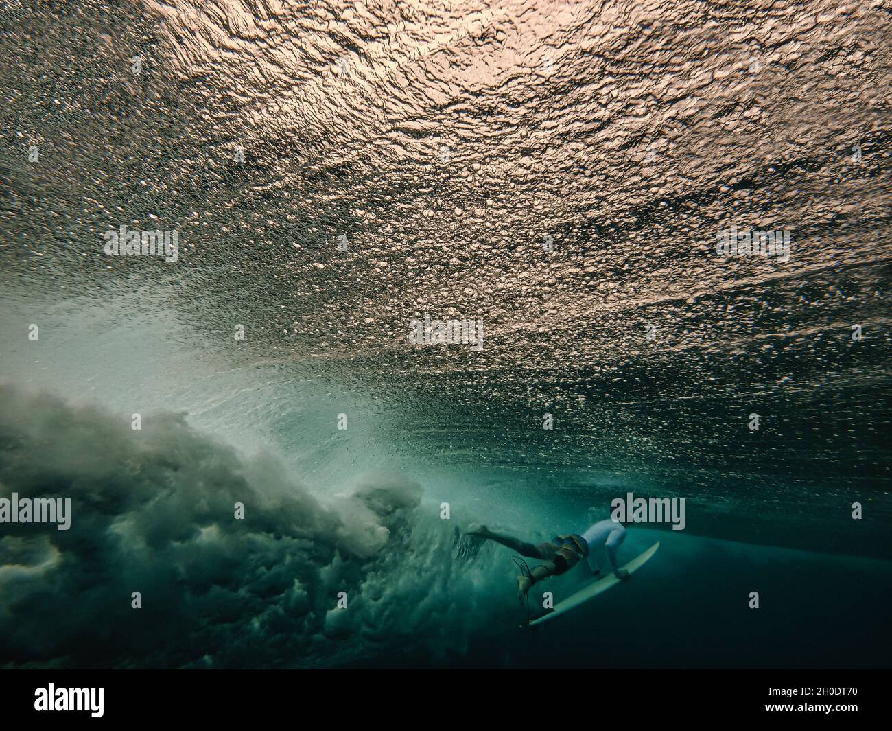 Underwater view man surfing wave hi-res stock photography and images ...