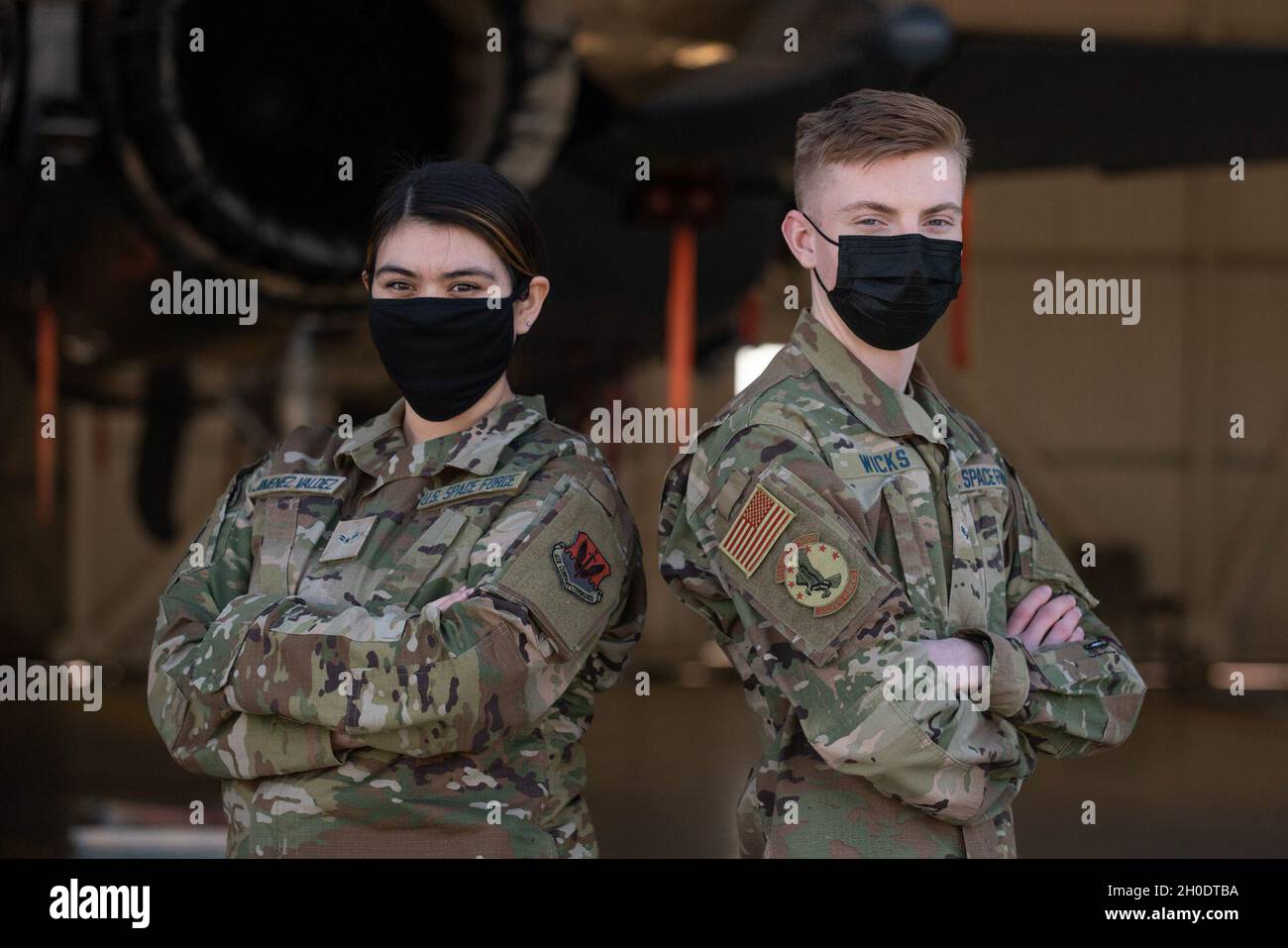 Airman 1st Class Valeria Jimenez-Valdez (left) and Airman 1st Class ...