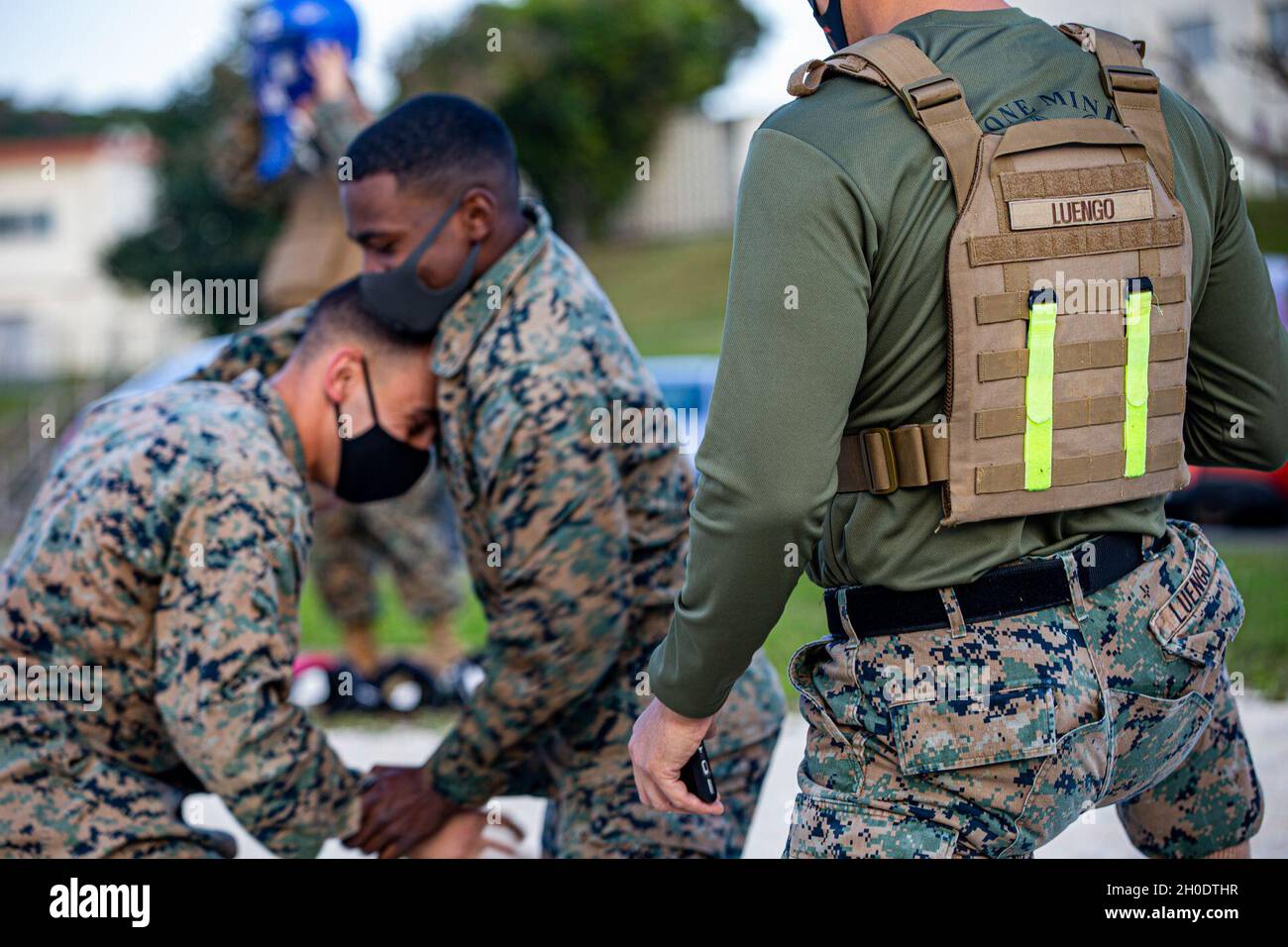 U.S. Marine Corps Sgt. Avery Luengo, the platoon sergeant for G-6 ...