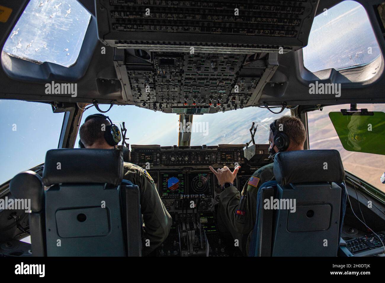 From left, U.S. Air Force Col. Matthew Leard, 97th Air Mobility Wing ...