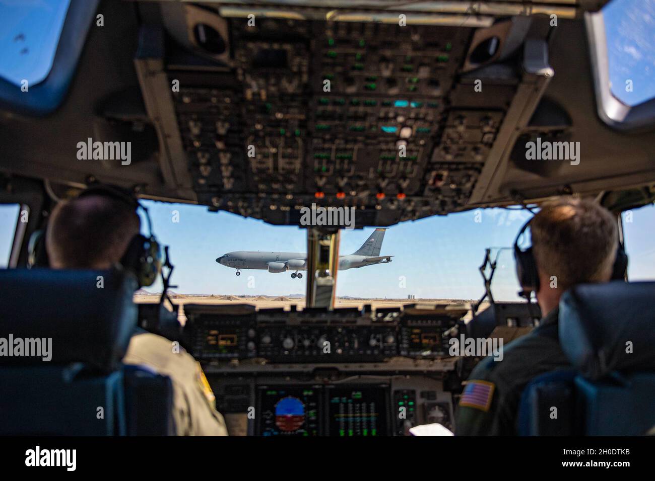 From left, U.S. Air Force Col. Matthew Leard, 97th Air Mobility Wing ...