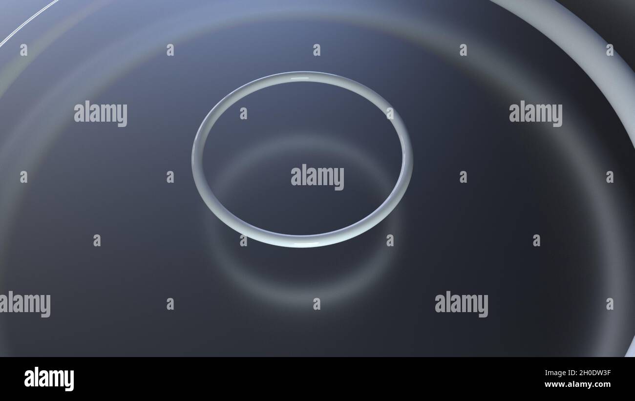 Glossy ring for 3d render of transparent surface. Futuristic minimalism ...