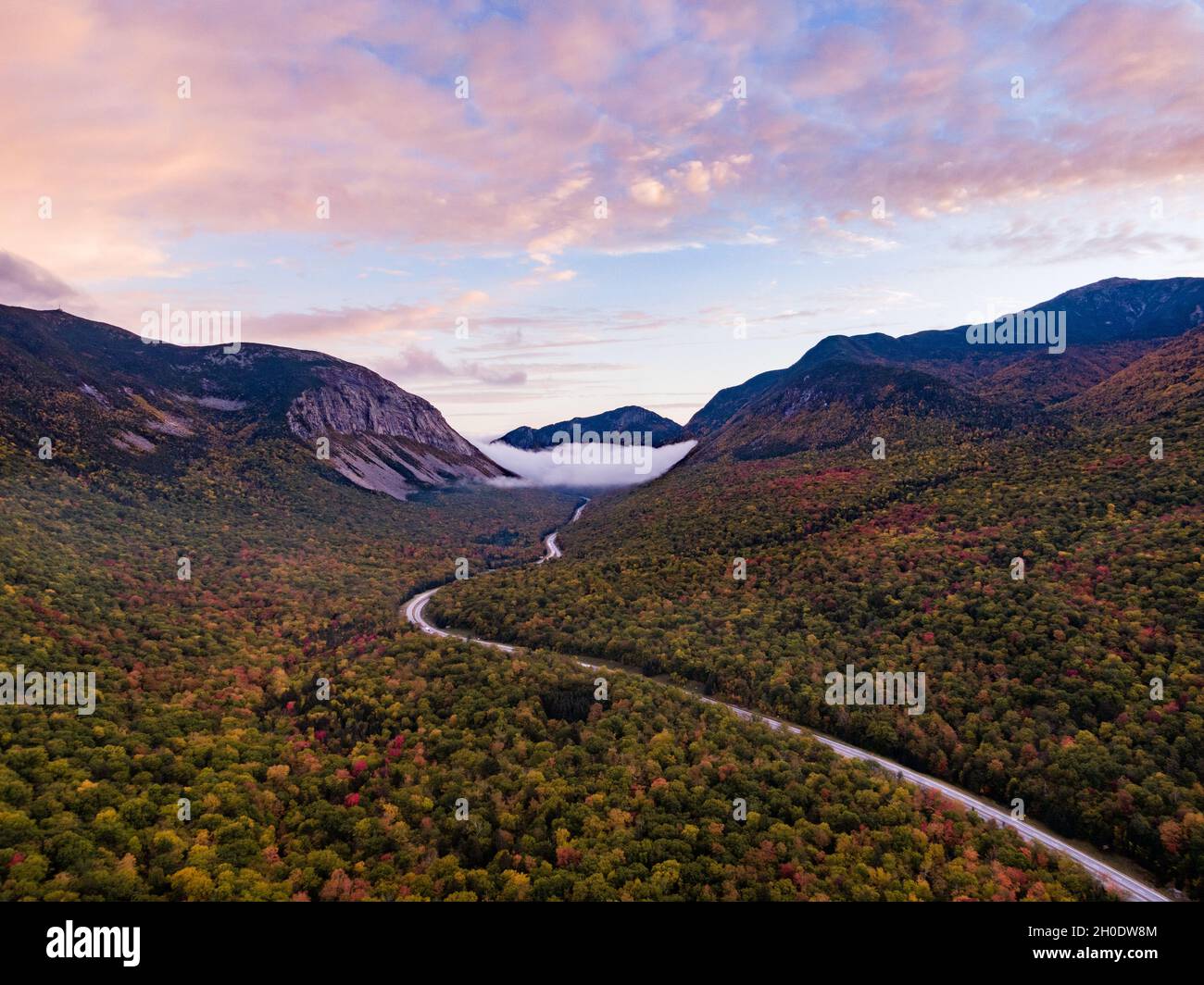 Fall Foliage In Franconia Notch, New Hampshire Stock Photo - Alamy