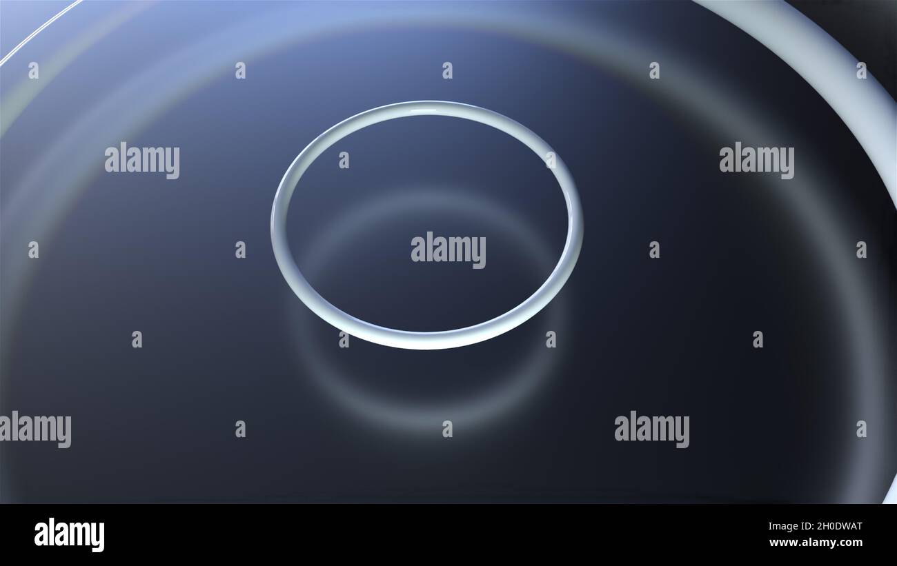 Glossy ring for 3d render of transparent surface. Futuristic minimalism ...
