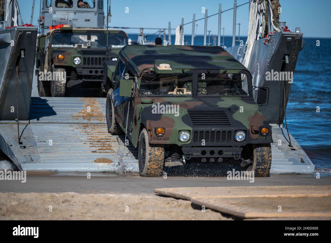 U.S. Army Soldiers from the 10th Transportation Battalion (Terminal ...
