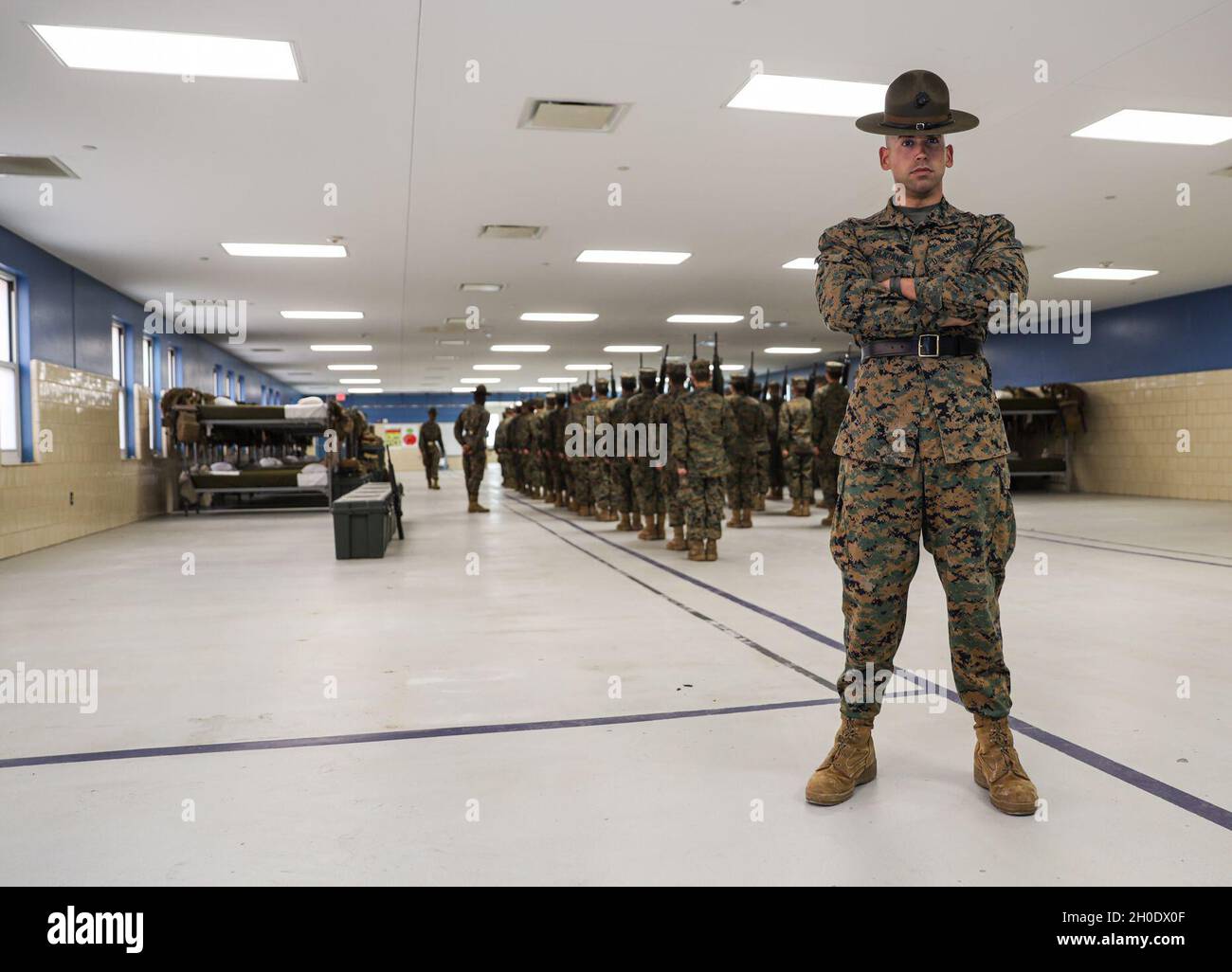 Sgt. Jose M. Feliciano with India Company, 3rd Recruit Training ...