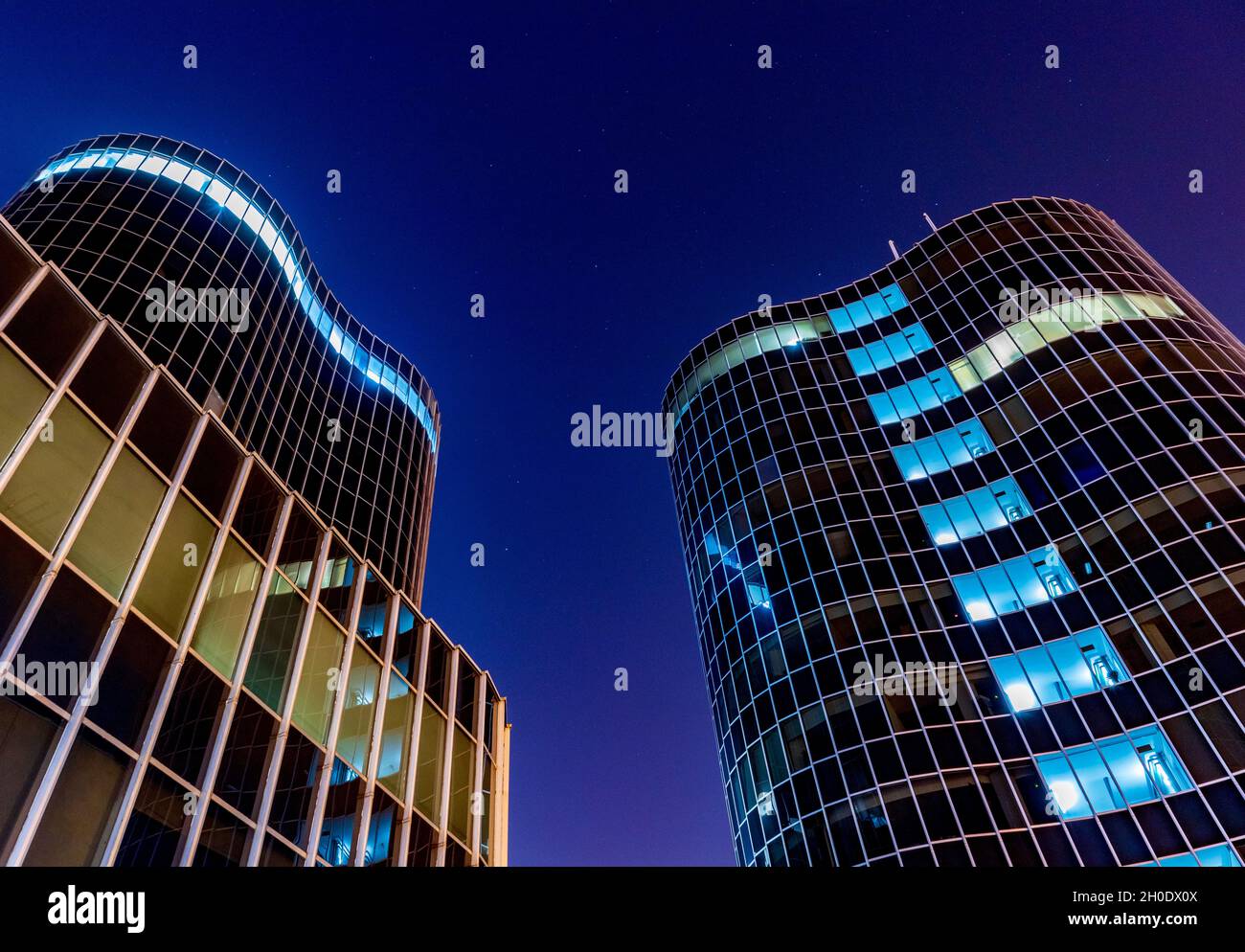 office and bank buildings with beautiful curved shapes Stock Photo - Alamy