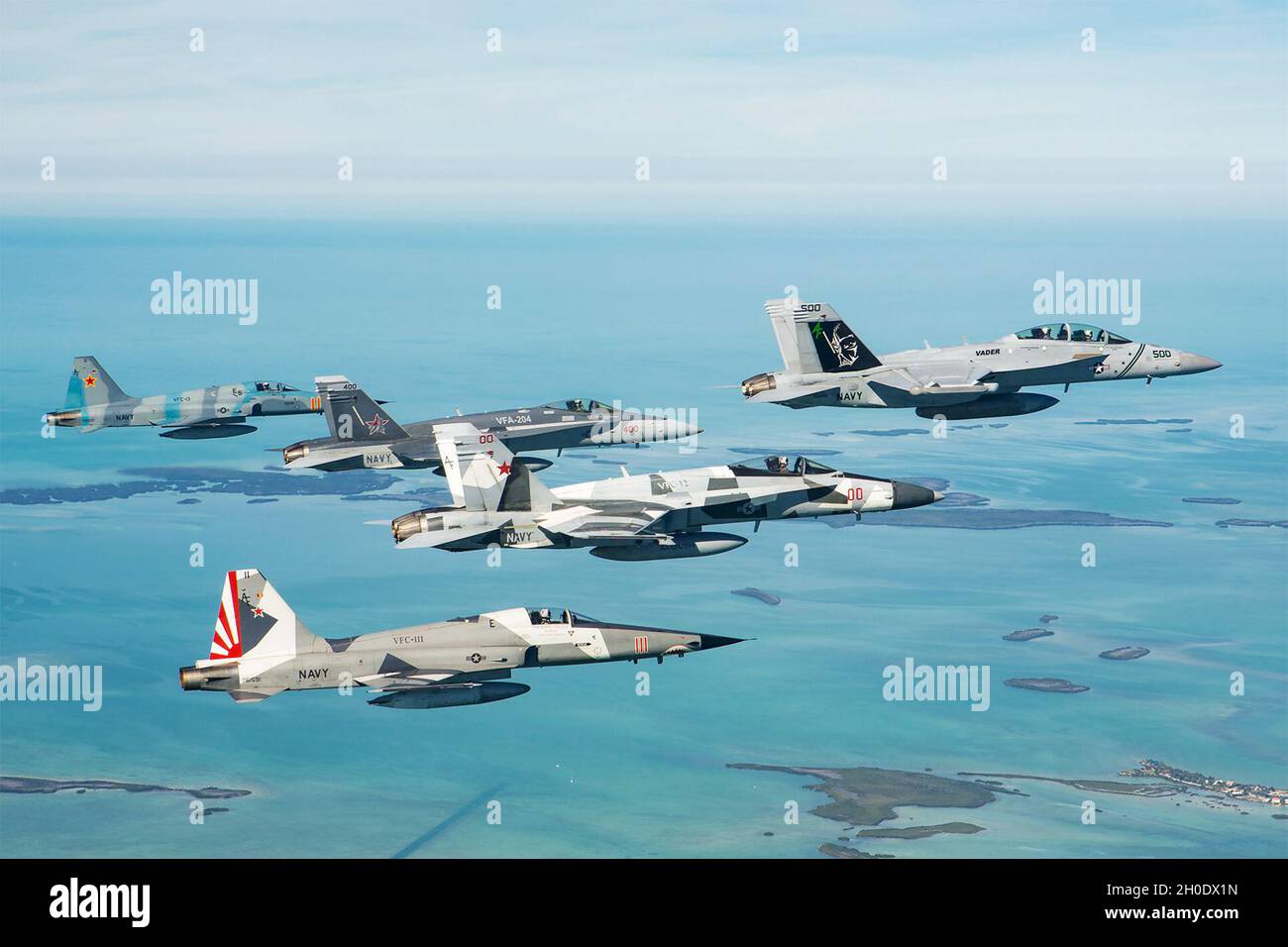 KEY WEST, Fla. (Feb. 4, 2021) Aircraft representing each of the Navy ...