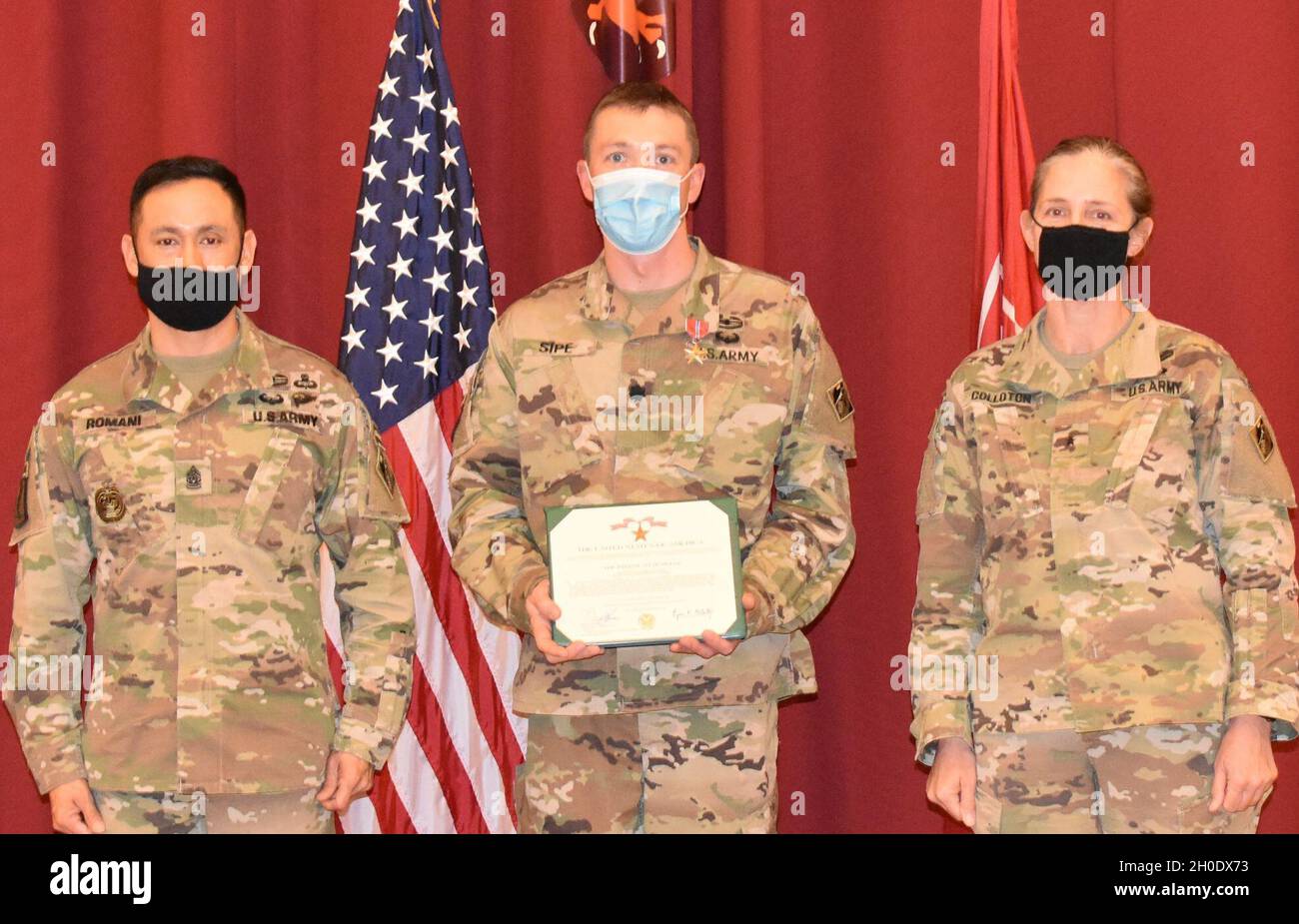Lieutenant Colonel Paul Sipe, Afghanistan District is presented the ...