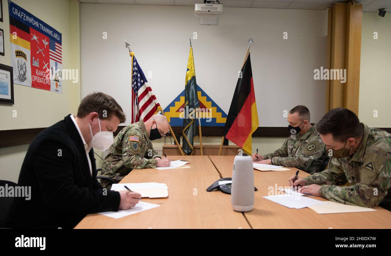 Christopher Cook (left), Grafenwoehr Army Airfield manager; Lt. Col ...