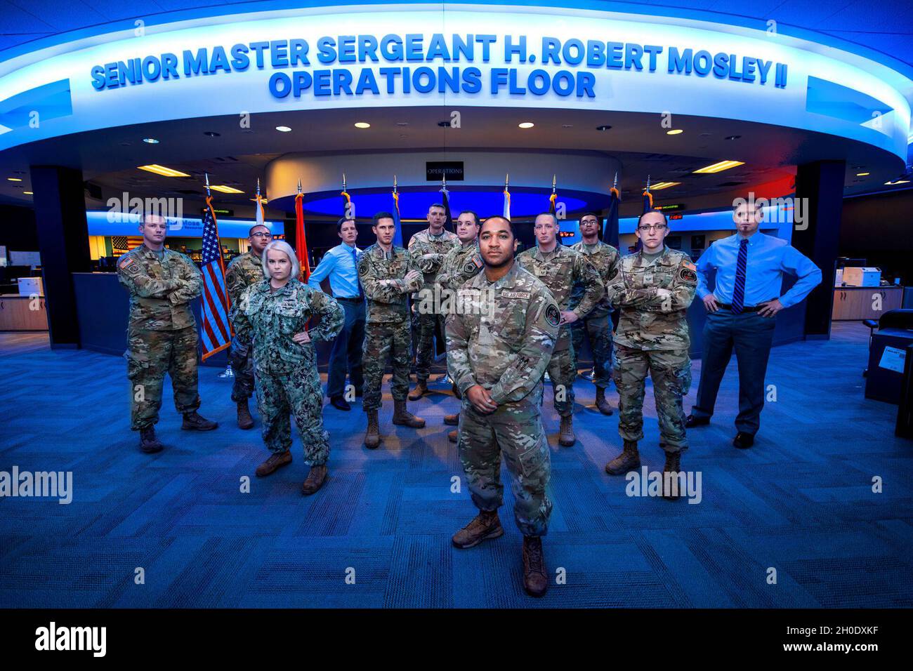 SCHRIEVER AIR FORCE BASE, Colo.--Members of the Joint Task Force-Space ...