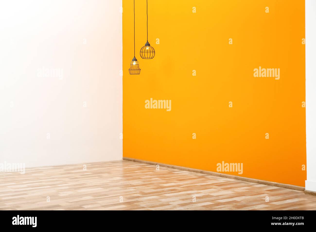 Empty living room with color wall. Interior design Stock Photo - Alamy