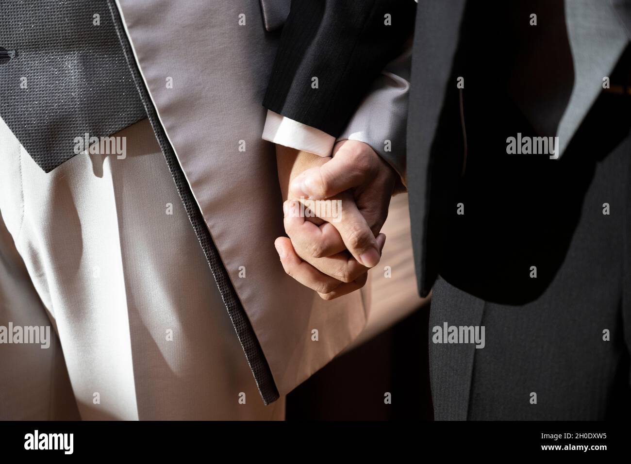 Lover connection between groom and groom man Stock Photo - Alamy