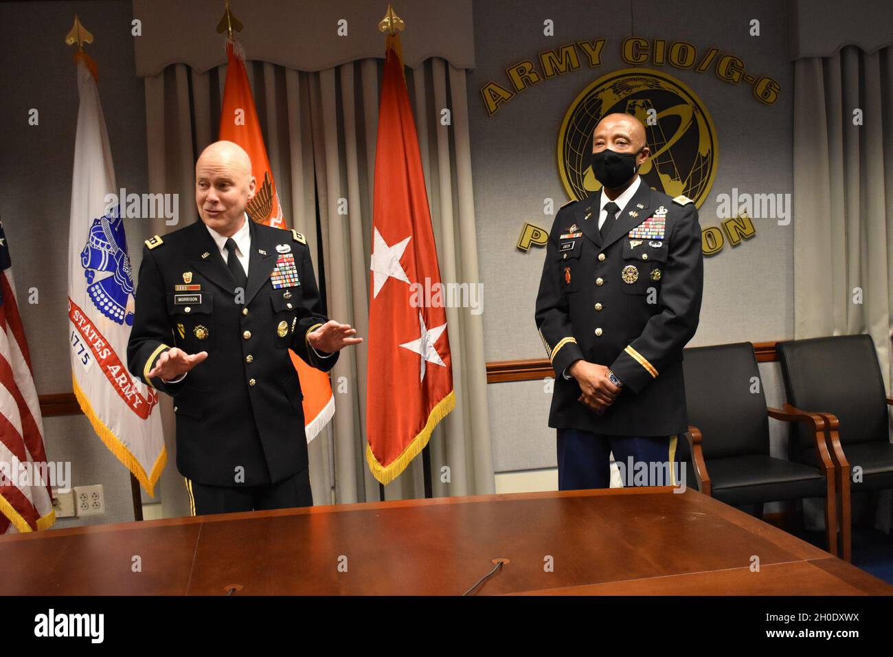 Col. Duane Green (right) received the Army's Distinguished Service ...
