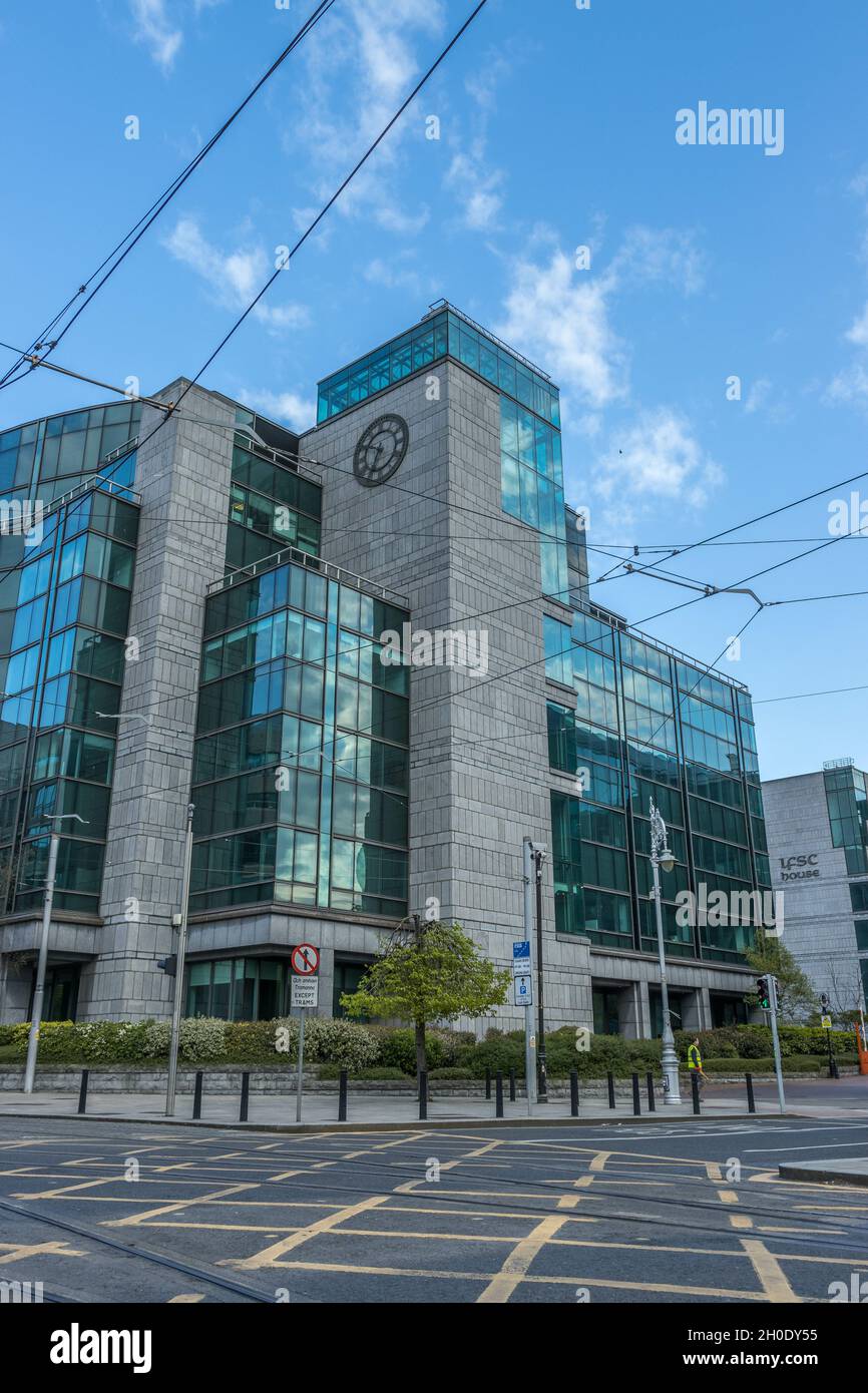 DUBLIN, IRELAND - Apr 28, 2021: A vertical shot of the International ...