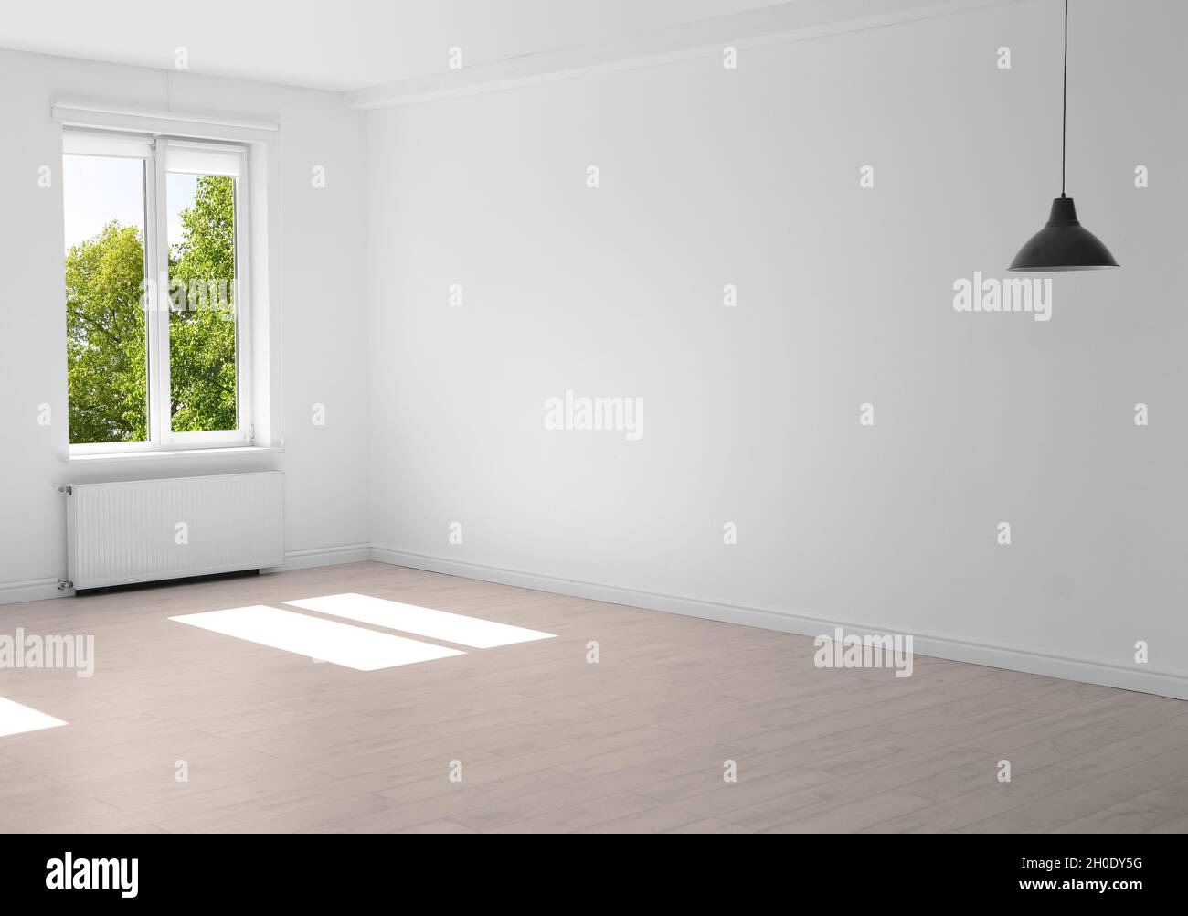 Empty living room with window. Interior design Stock Photo - Alamy