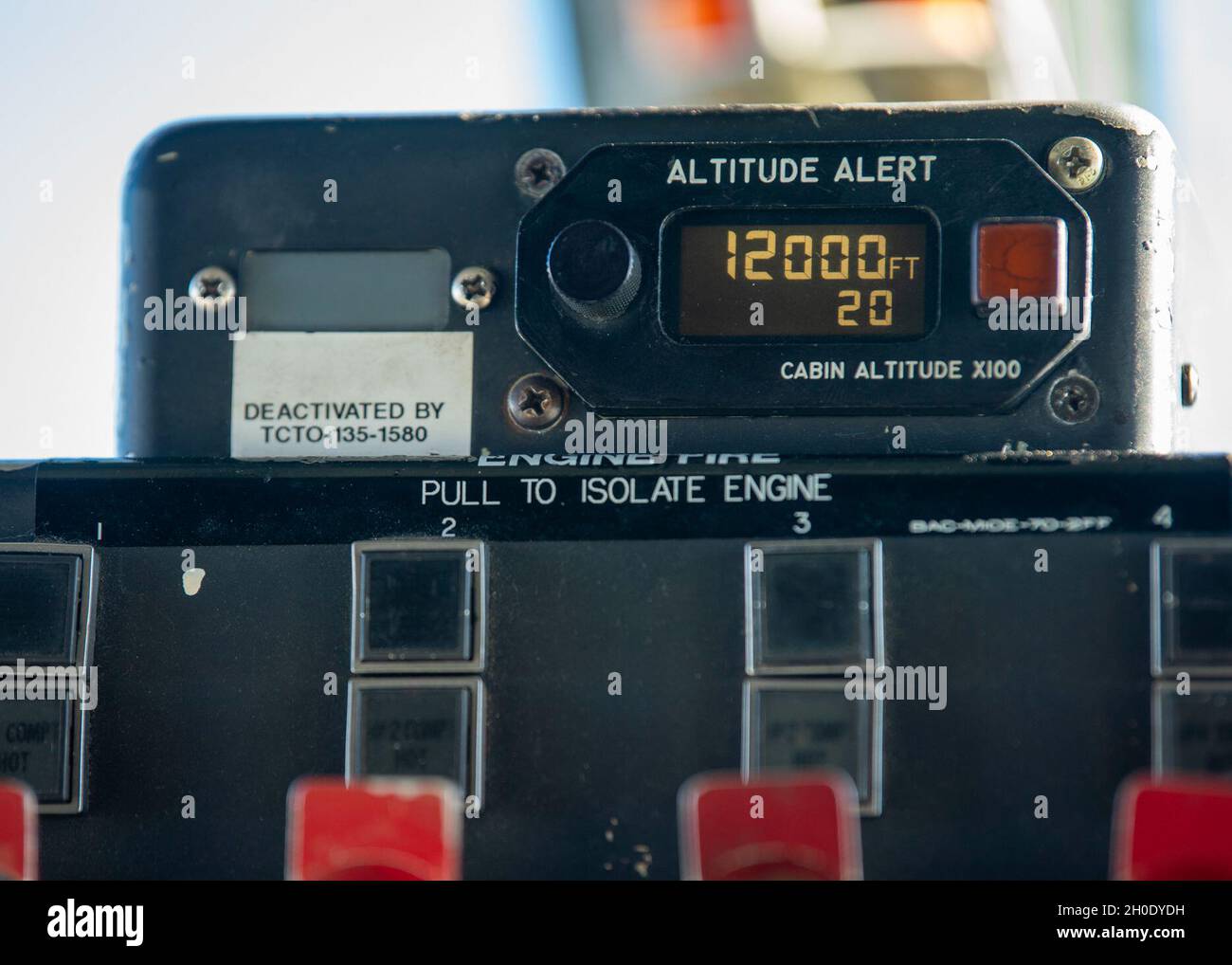 An altitude alerter is set to 12,000 ft above sea level as pilots from ...