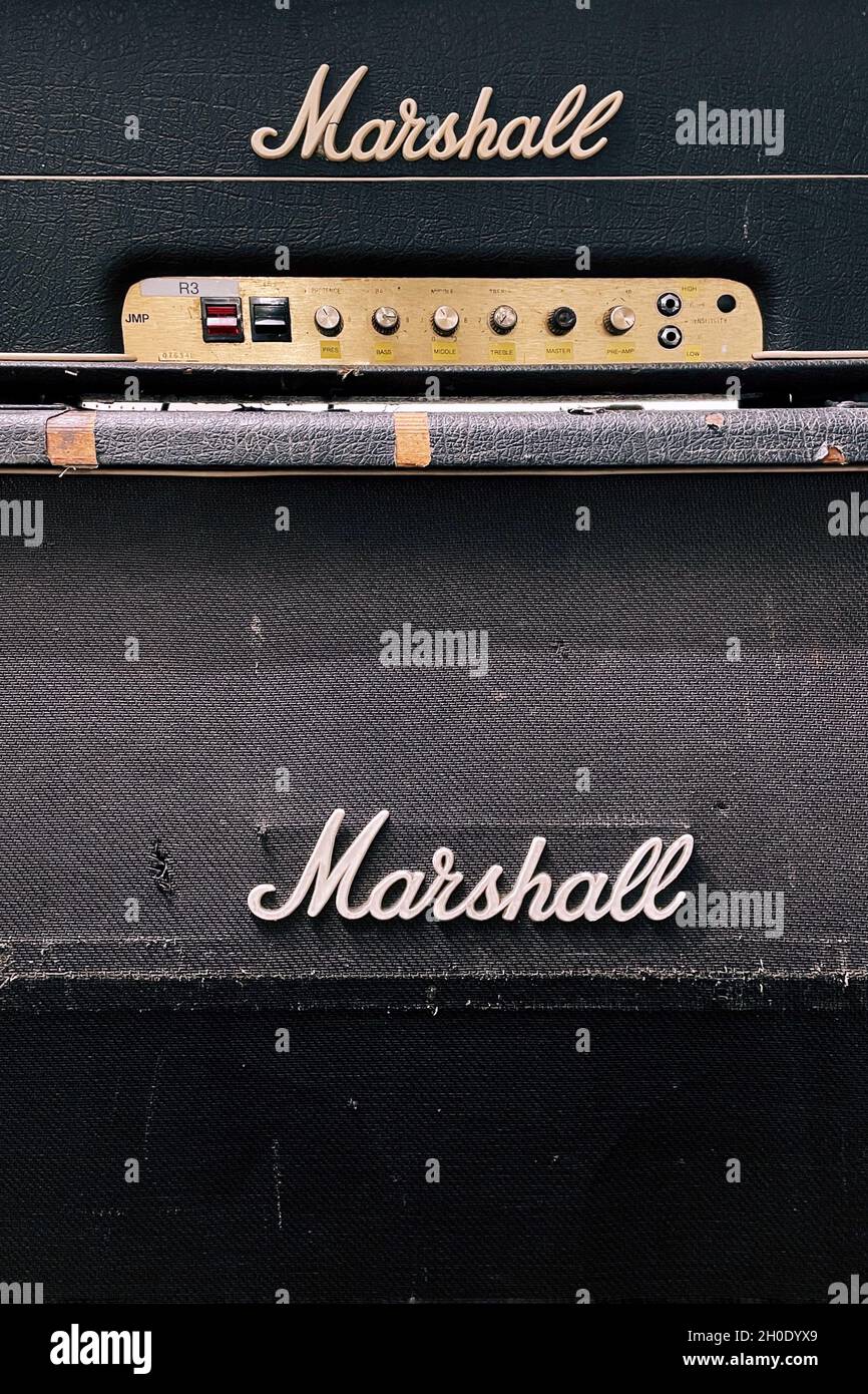 Vintage guitar amplifier marshall hi-res stock photography and images ...