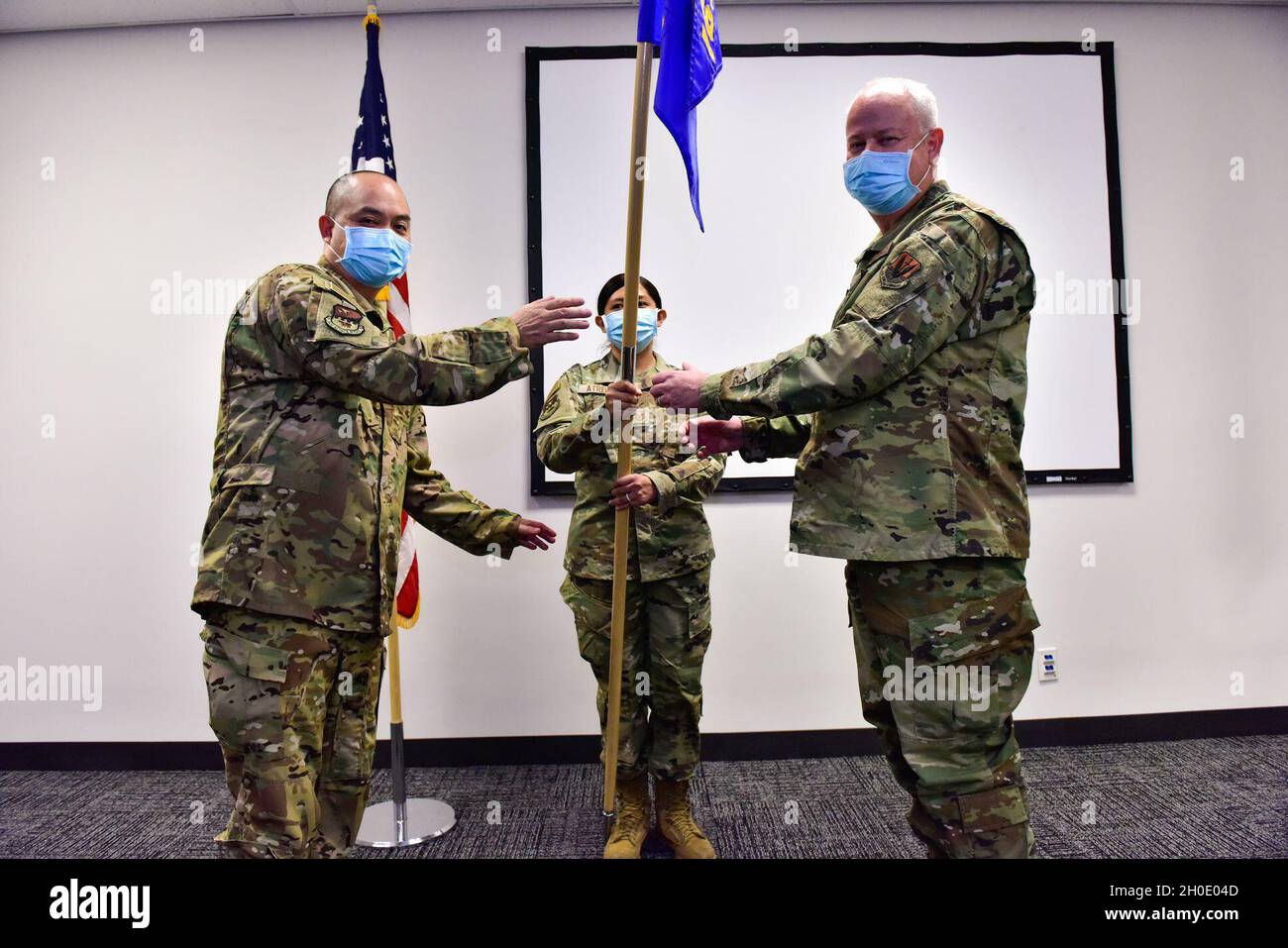 U.S. Air Force Col. Keith Chikasawa (left), commander of the California ...