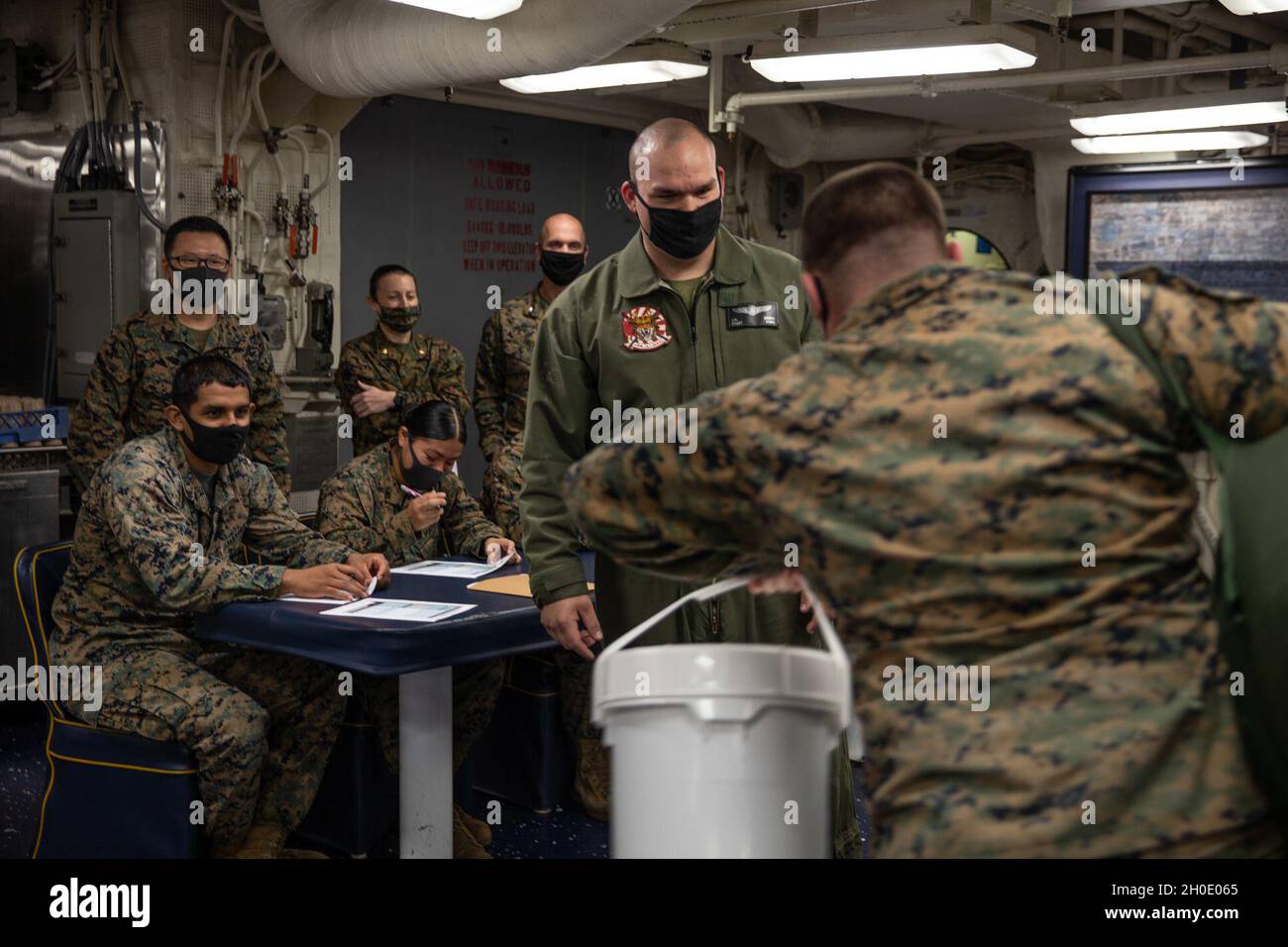U.S. Marine Corps Gunnery Sgt. Jason Darby, a crew chief with Medium ...