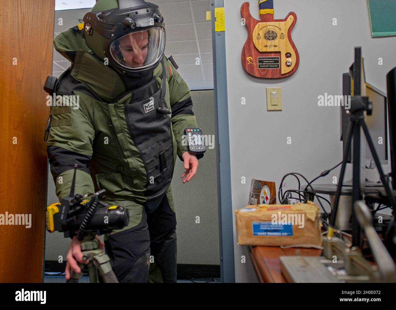 A Shelby County Bomb Squad Explosive Ordnance Disposal specialist ...