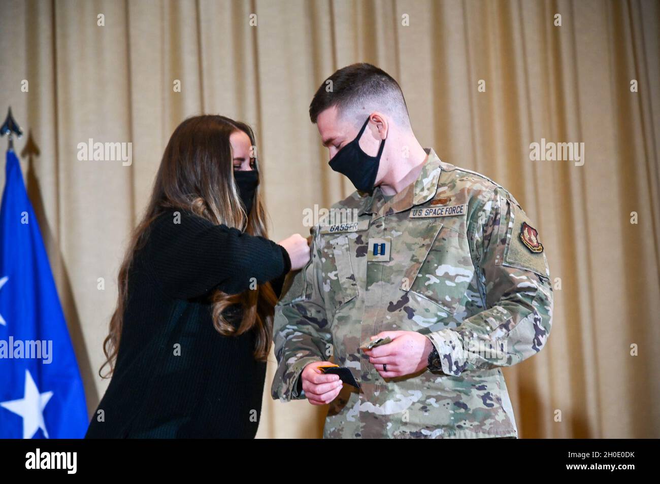 Captain Joshua Gasser, Minuteman III Directorate, has his patches ...