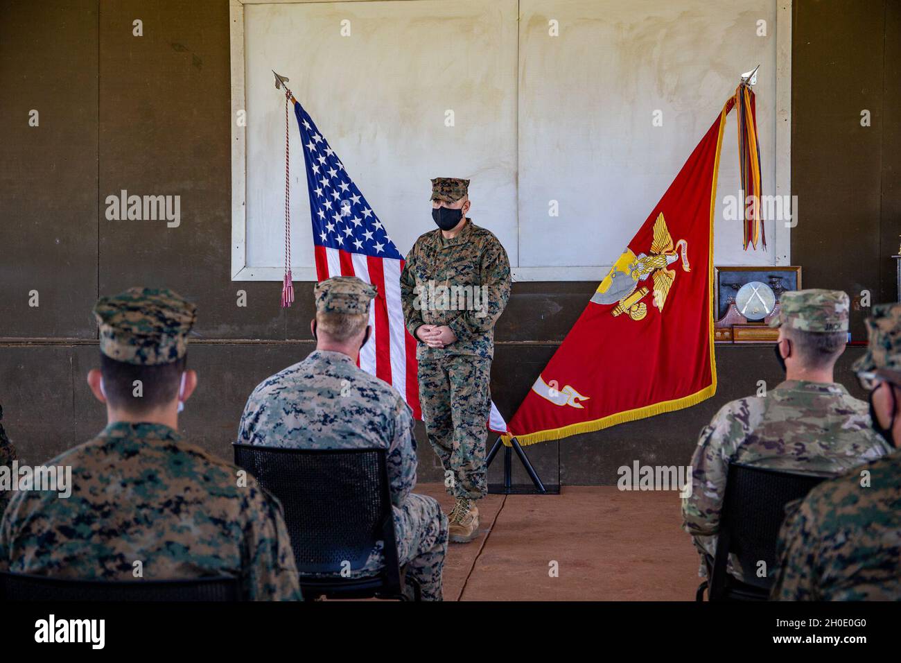 U.S. Marine Corps Col. Anthony Bango, commanding officer, Headquarters ...