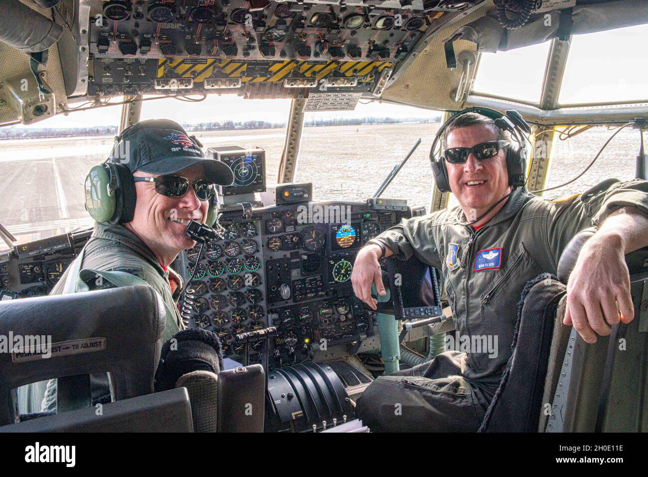 U.S. Air Force Col. Ed Black and Col. John Cluck, commander and vice ...