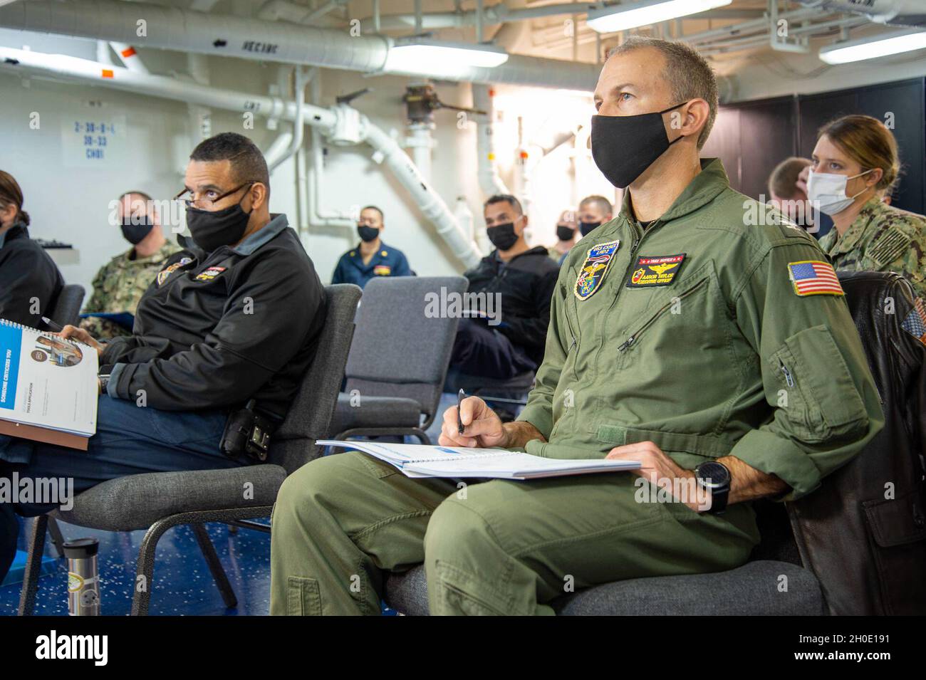 SAN DIEGO (Feb. 6, 2021) Command Master Chief Augustine Cooper and Capt ...