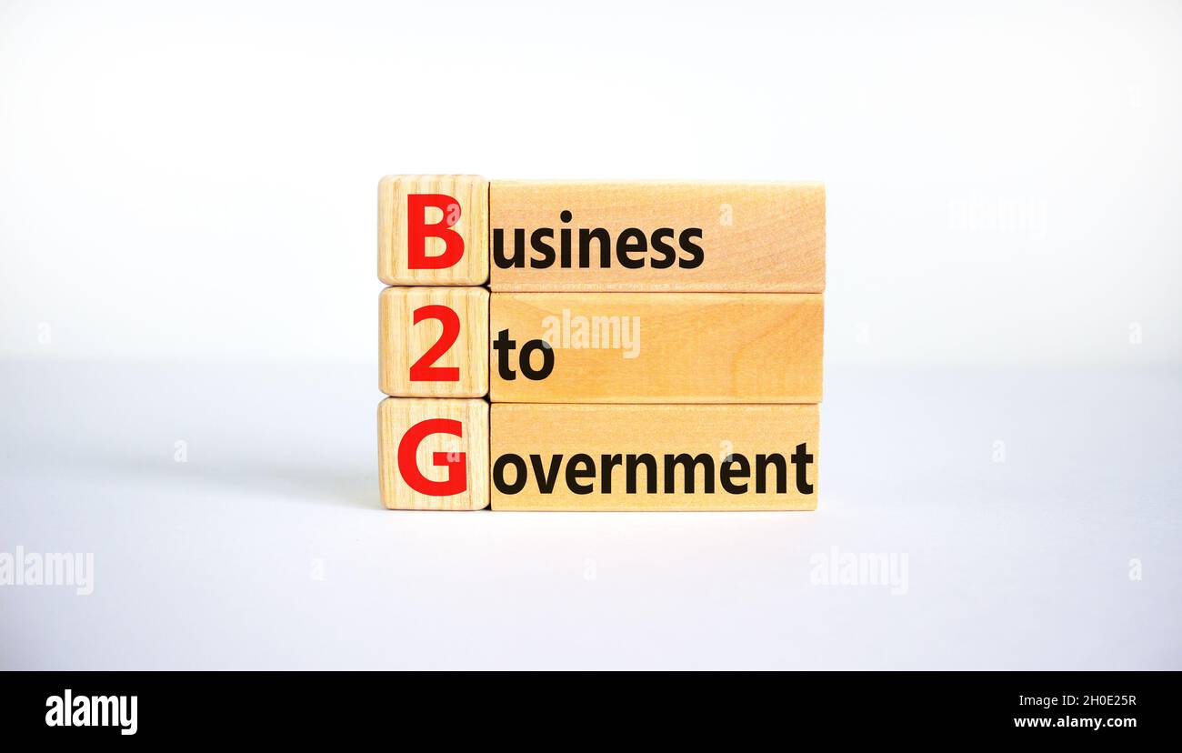 B2G business to government symbol. Concept words 'B2G - business to ...