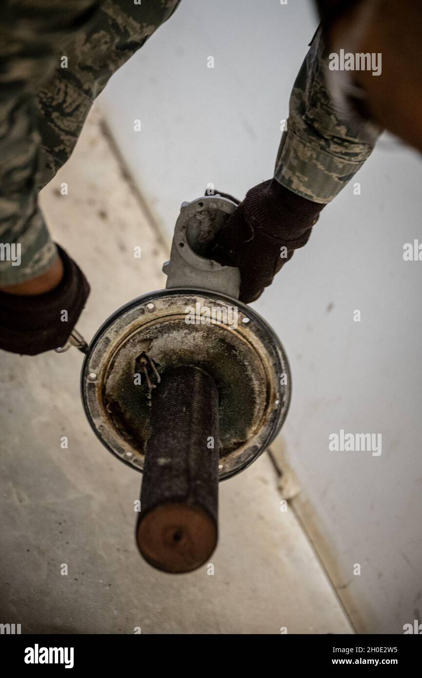 Staff Sgt. Keith Bell, 932nd Civil Engineer Squadron, heating ...