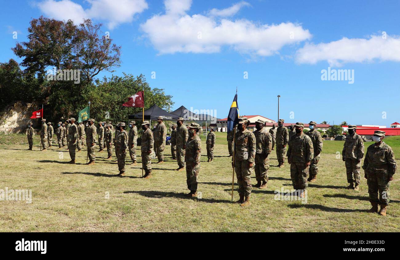 Soldiers of the 104th Troop Command, Virgin Islands National Guard ...