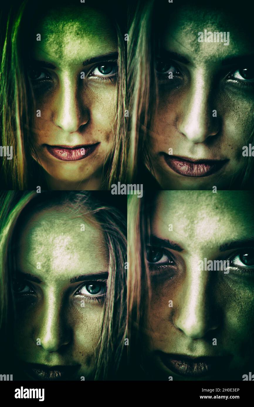 Evil woman face hi-res stock photography and images - Alamy