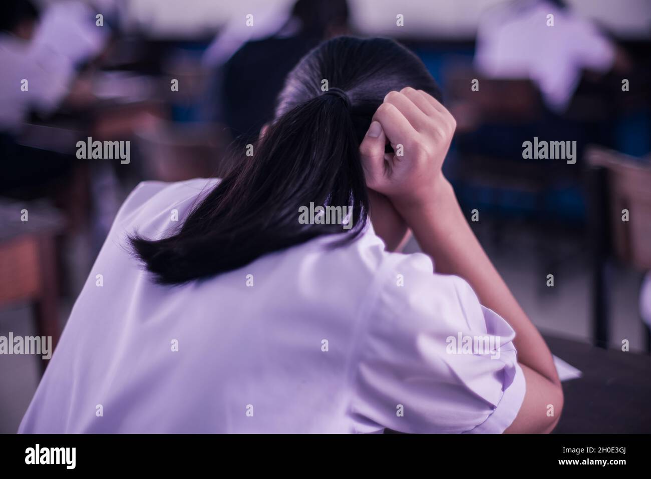 Male anxious taking test hi-res stock photography and images - Alamy