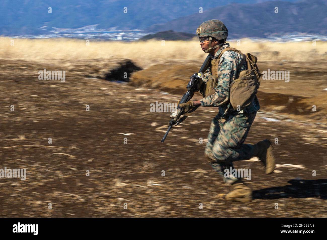 U.S. Marine Corps Lance Cpl. Johnathan Forrest, a field artillery ...