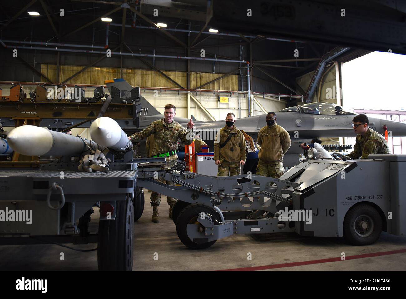 The Armament Flight, 8th Maintenance Squadron, prepares to transport an ...