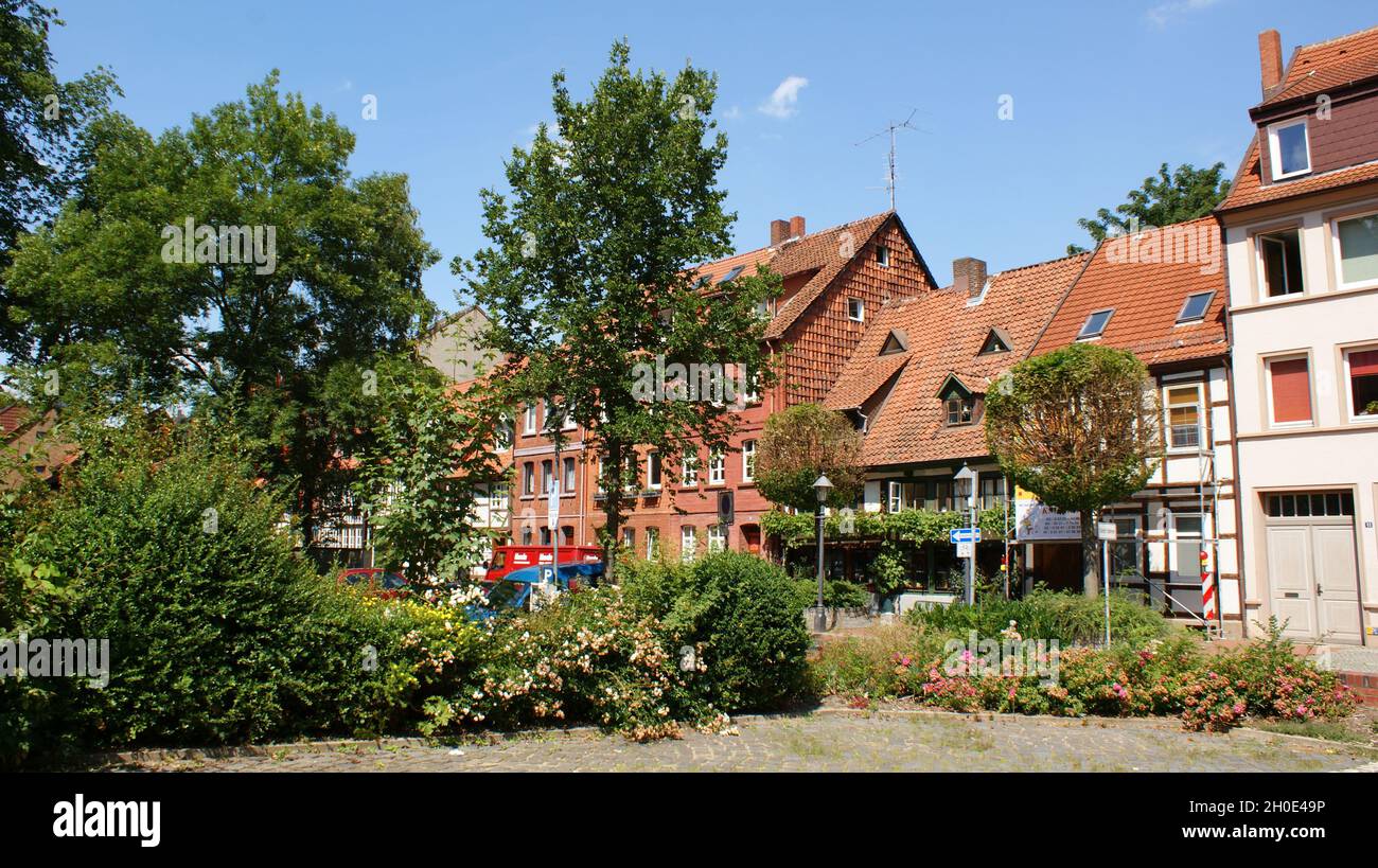 HILDESHEIM, GERMANY - Jul 27, 2008: The traditional buildings of ...