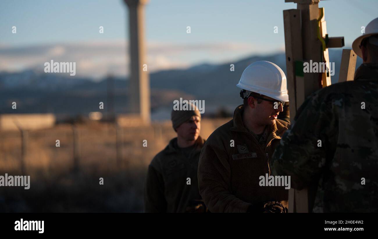 Airmen from the 124th Civil Engineer Squadron participate in a training ...