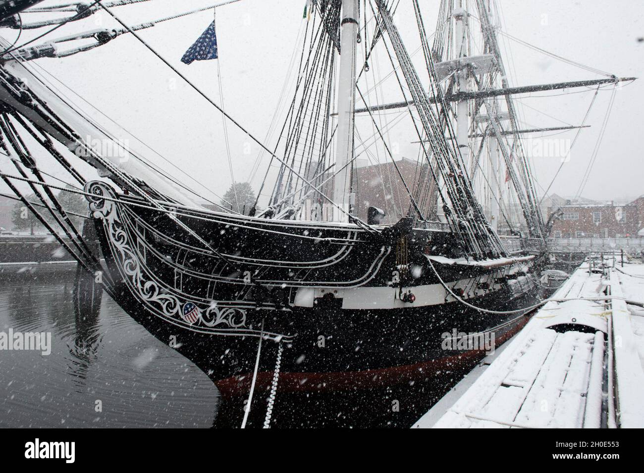 BOSTON (Feb. 7, 2021) USS Constitution is docked in the historic ...