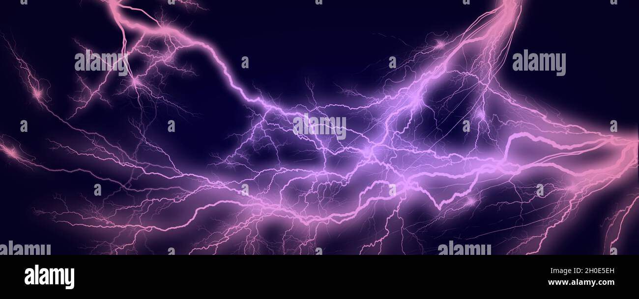 Purple lightning illustration with flashing abstract rays Stock Photo ...