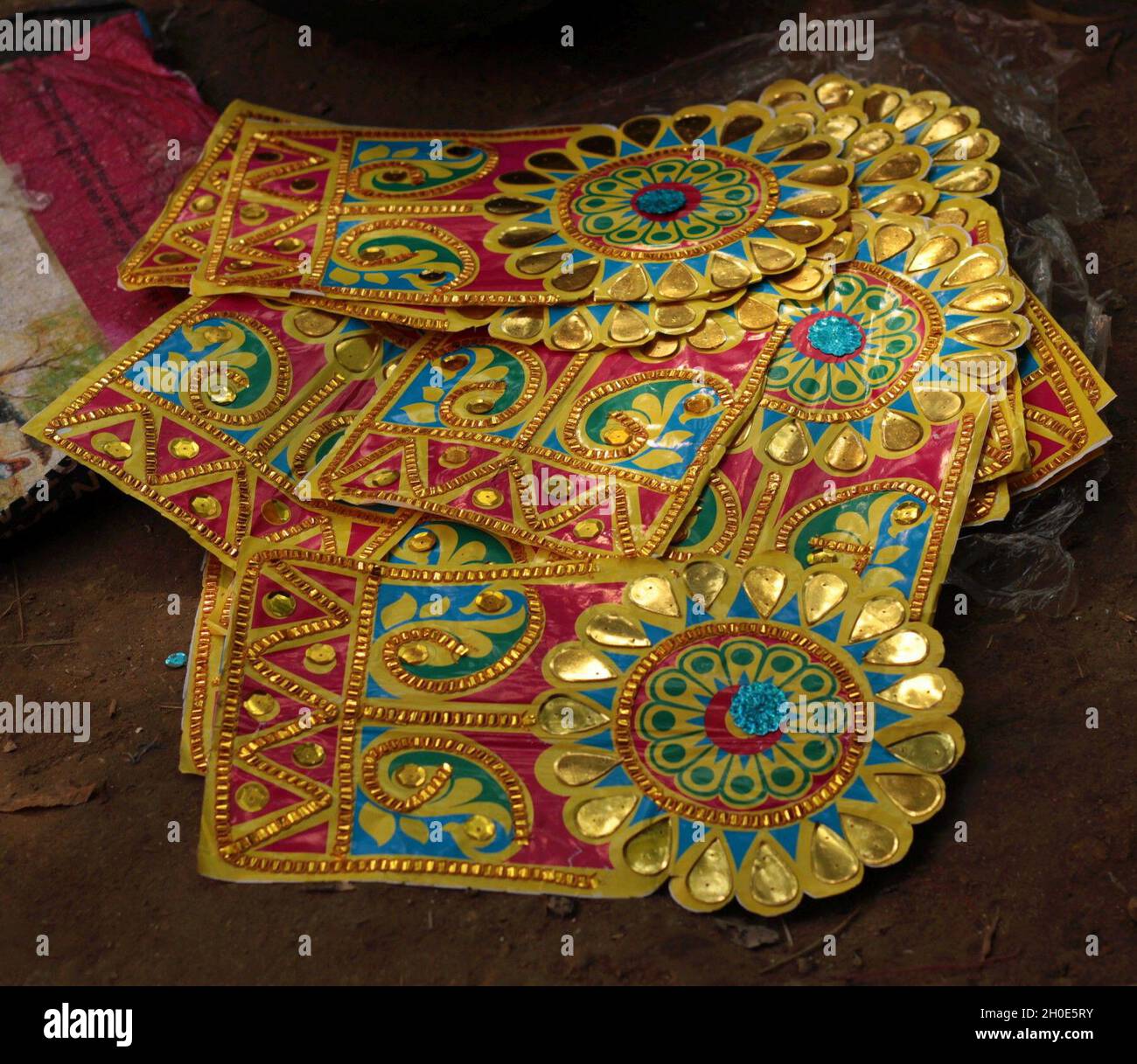 New Delhi, India. 11th Oct, 2021. Stickers: These stickers are ...